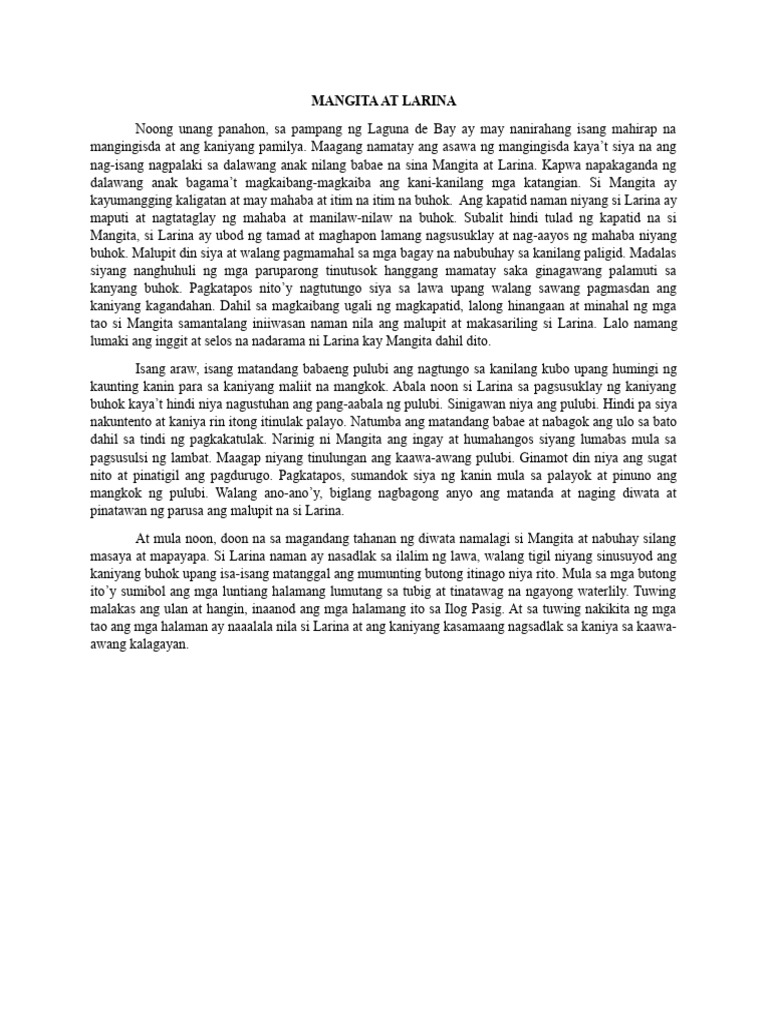 Mangita at Larina | PDF