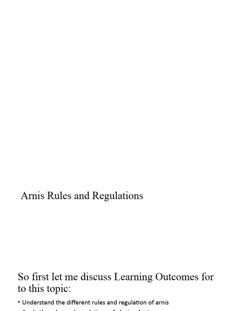 Arnis Competition Guidelines | PDF | Dagger | Sword