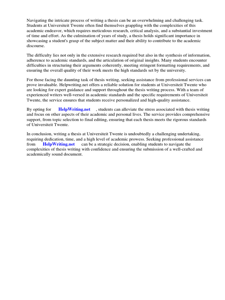 Thesis Writing Support at UTwente | PDF | You Tube | Electronic Publishing