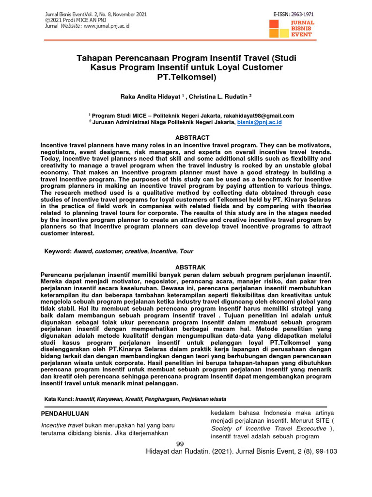 Incentive Travel Program Planning Steps | PDF | Psychological Concepts
