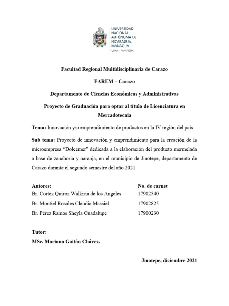 Gap - Mermelada de Fresa | PDF | Presupuesto | Alimentos