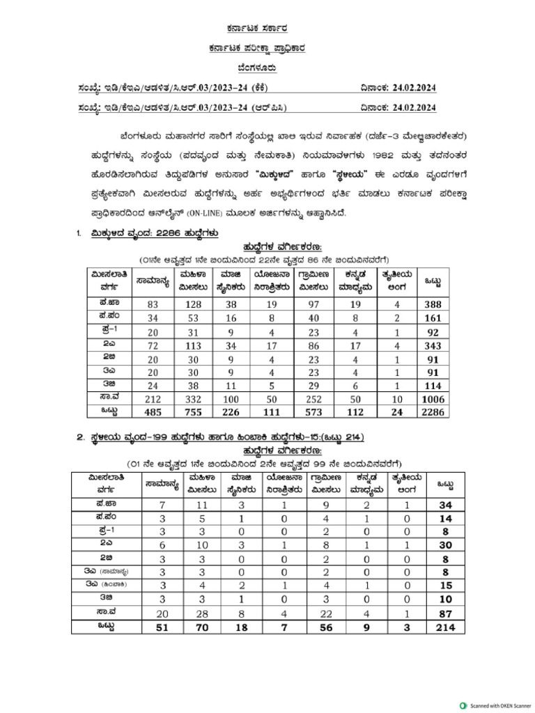 BMTC Notification | PDF