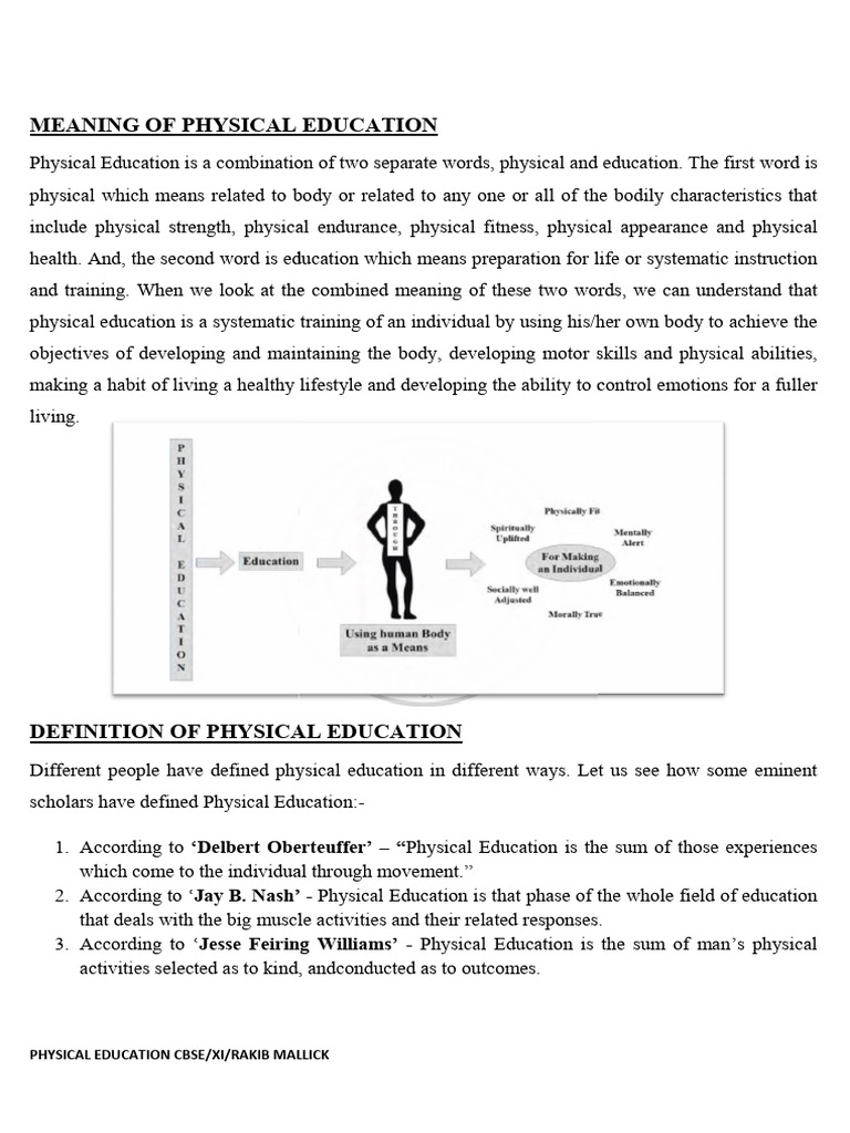 CH 1 Changing Trends & Career in Physical Education | PDF