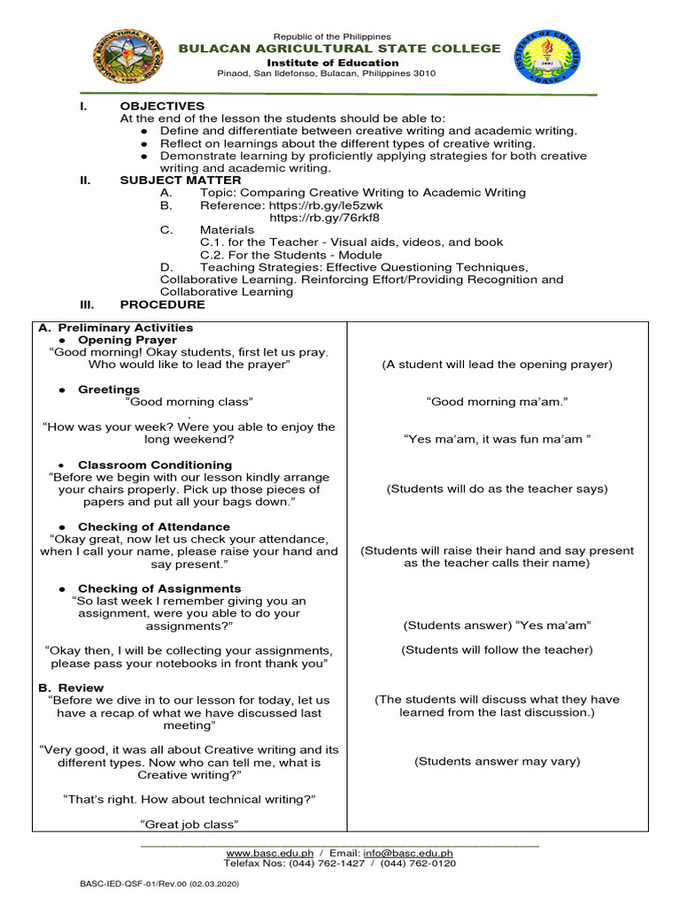 Creative vs Academic Writing Guide | PDF