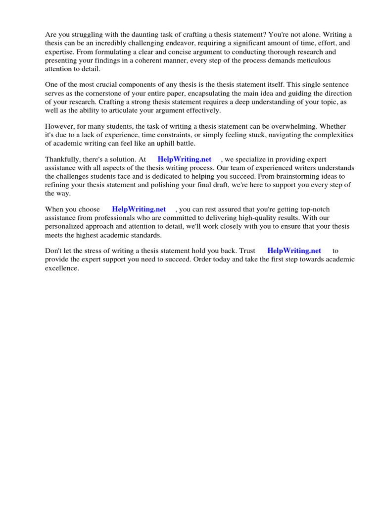 Mastering Thesis Statement Creation | PDF | Career & Growth | Business