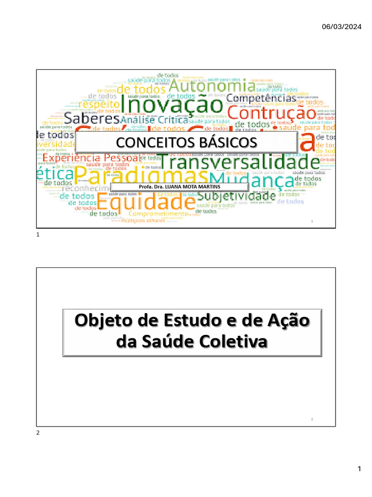 Aula 01-Conceitos Básicos SC | PDF | Saúde pública | Estado