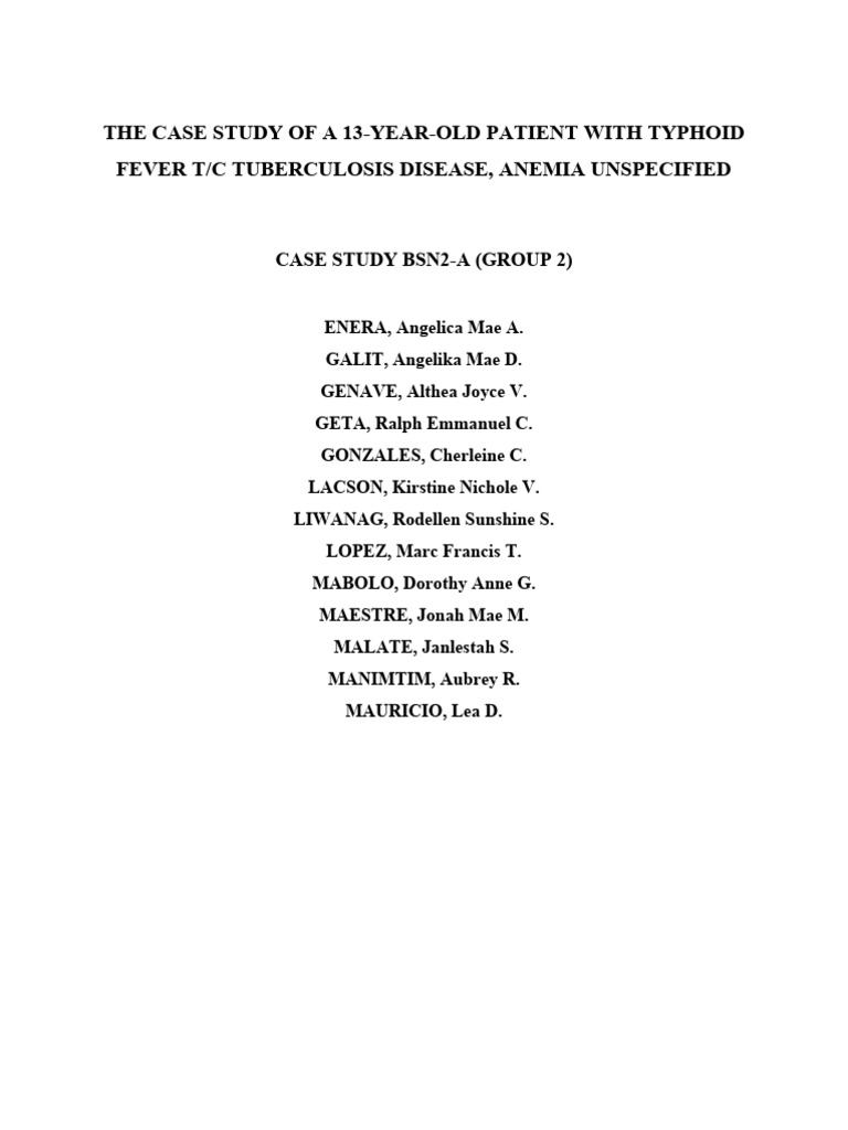 Case Study Group 2 | PDF | Anemia | Diseases And Disorders