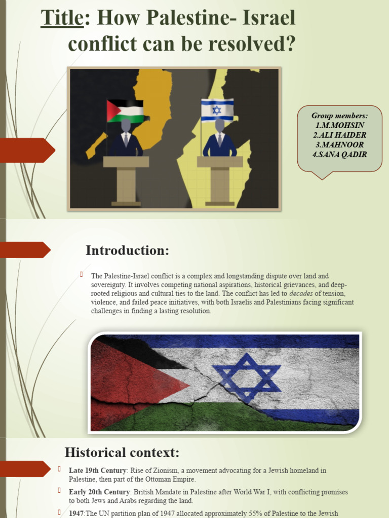 Palestine - Israel Conflict | PDF | Israeli–Palestinian Conflict | Israel