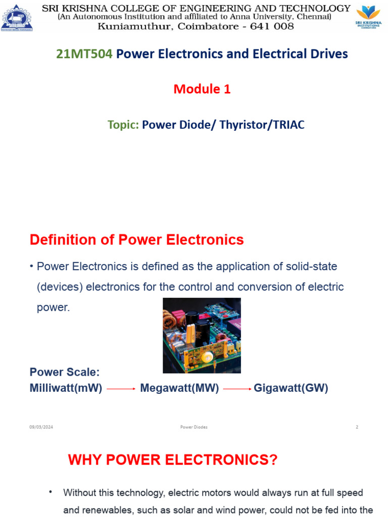 1.1 diode, scr, triac | PDF | Power Electronics | Diode