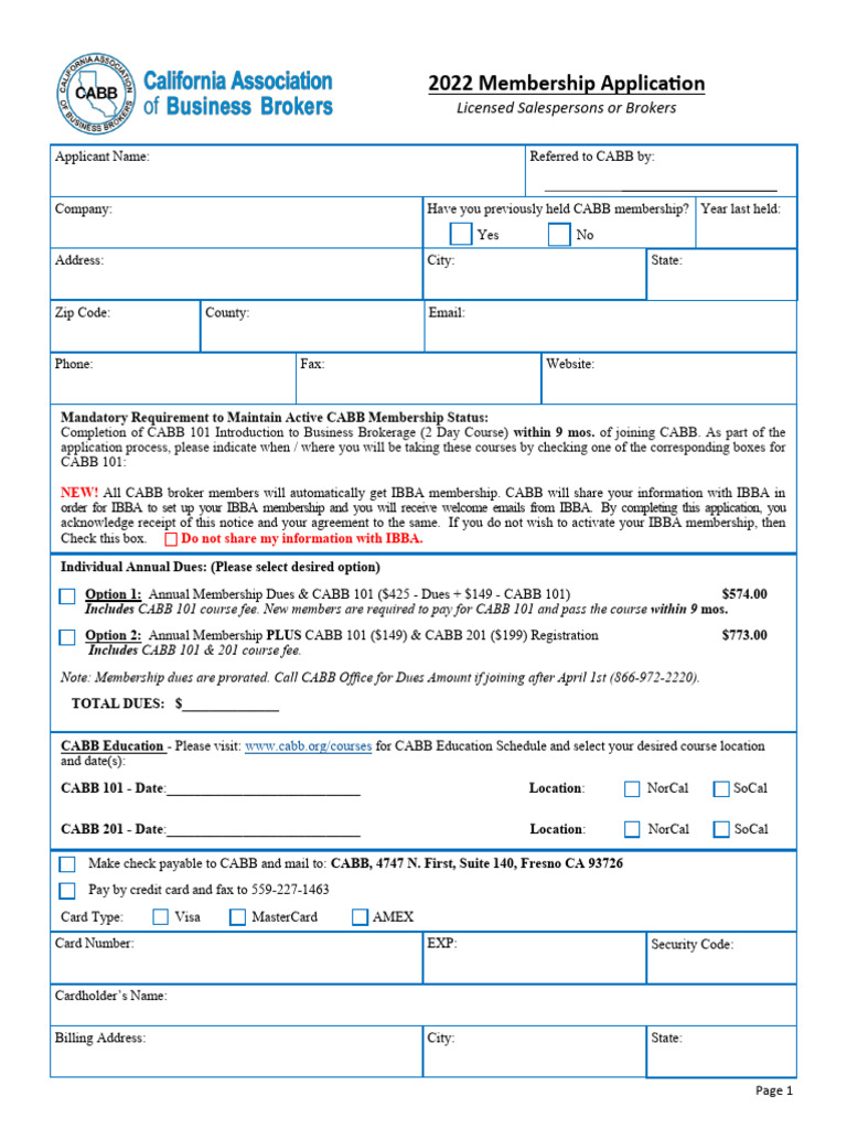 Individual Membership Application | PDF
