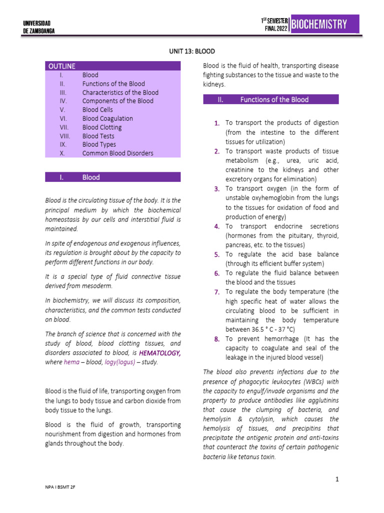 13 - Blood | PDF | Blood | Blood Type