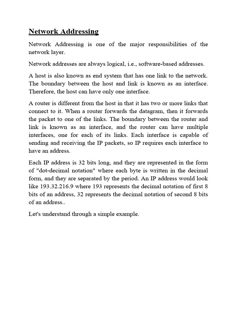 Network Address | PDF | Internet Protocols | Ip Address