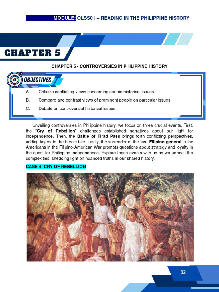 CHAPTER 5 - CONTROVERSIES IN PHILIPPINE HISTORY | PDF | Independence ...