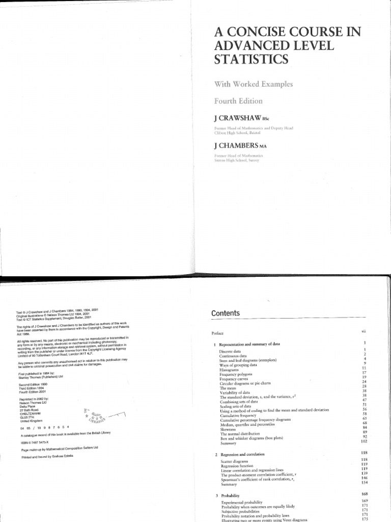 Statistical Method Book For Lectures | PDF | Probability Distribution | Variance