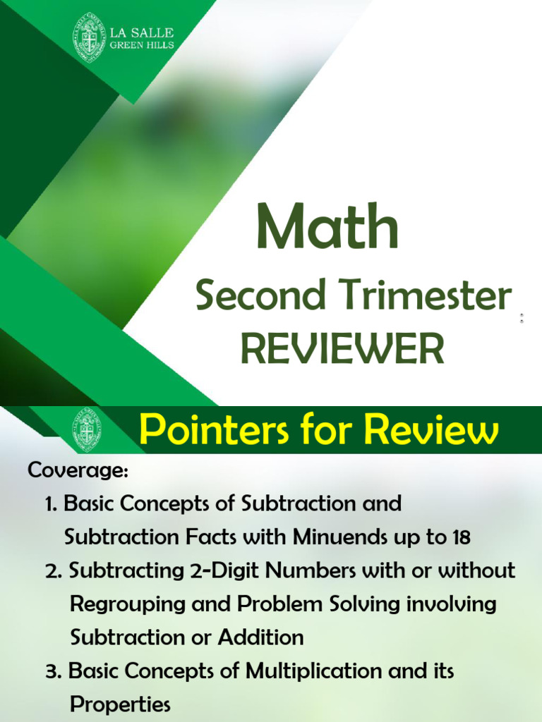 Multiplication and Division Review Guide | PDF | Subtraction | Mathematics