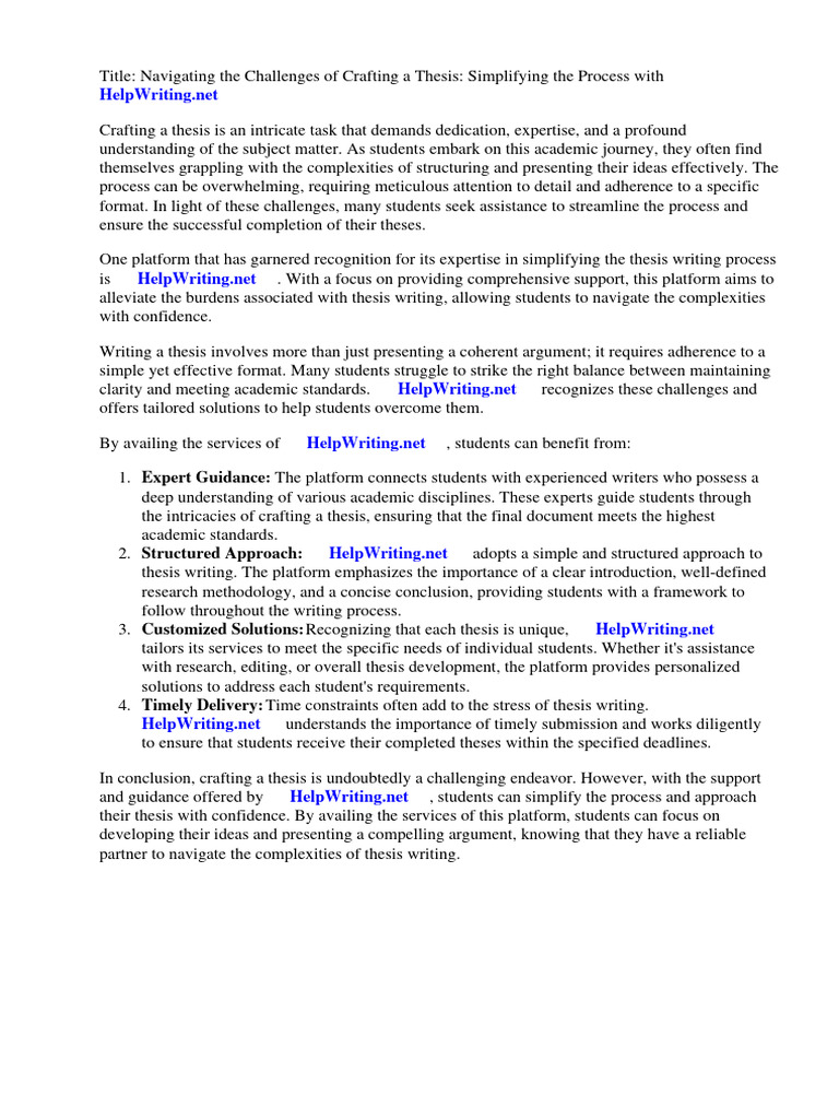 Simple Thesis Format | PDF | Thesis | Essays