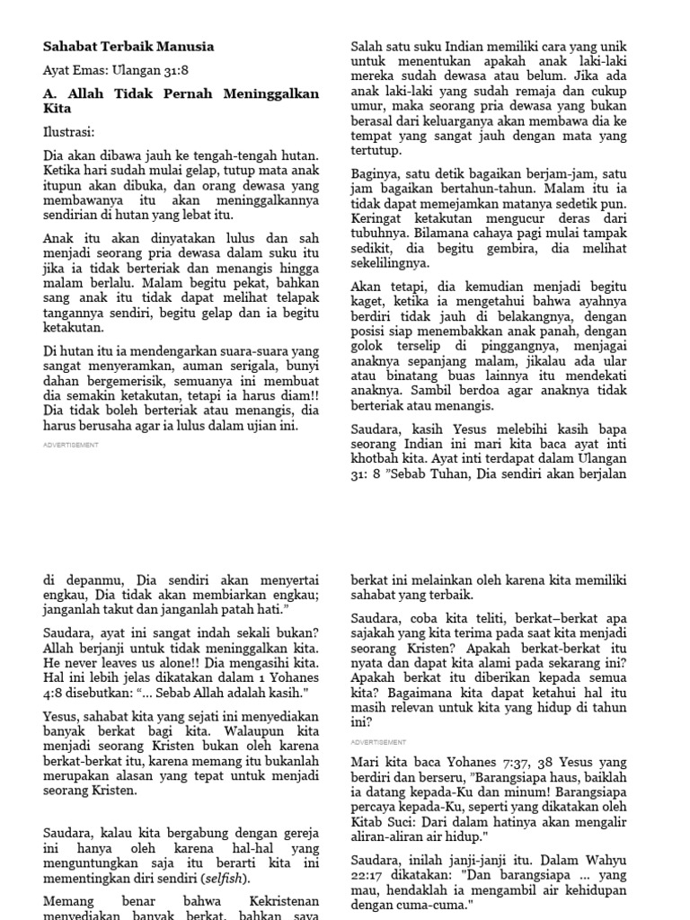 Sahabat Terbaik Manusia | PDF