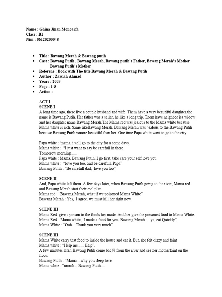 Script Drama (Final) Ghina Jinan 048 | PDF