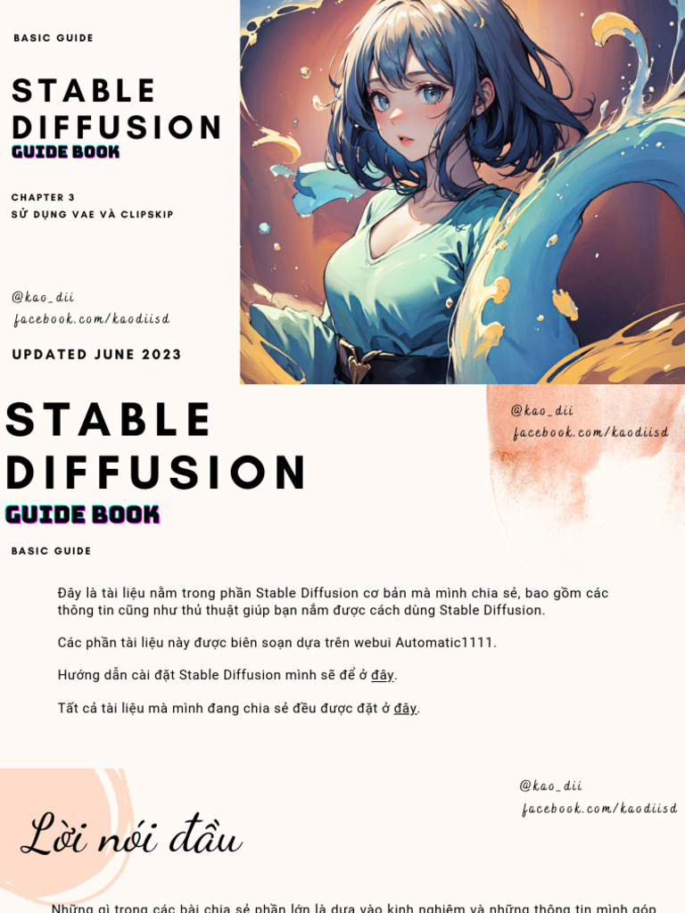 Stable Diffusion Cơ Bản - Chap 3 - VAE Và CLIPSKIP | PDF