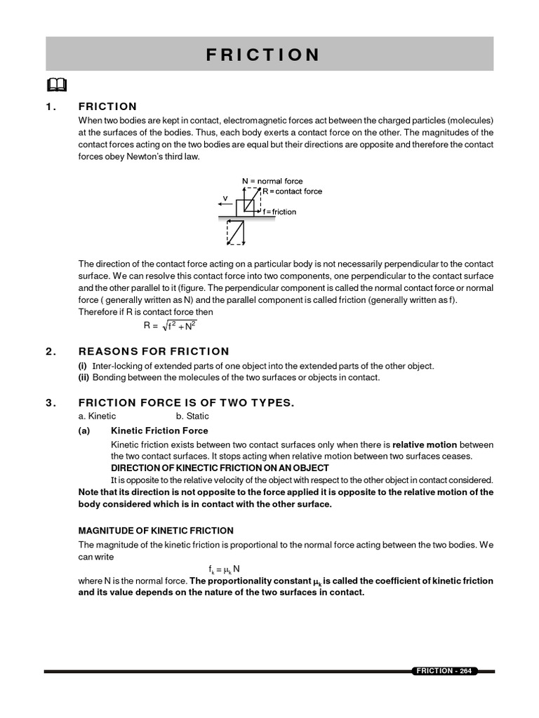 Friction | PDF | Science & Mathematics