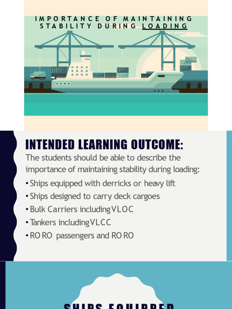 Importance of Stability in Loading Ships | PDF