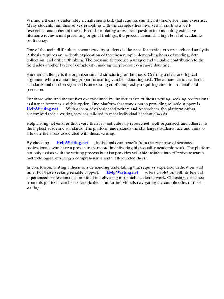 Samples of Written Thesis | PDF