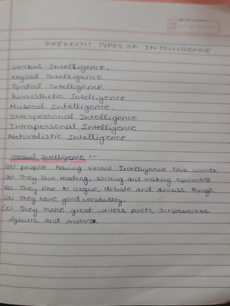 Different types of intelligence | PDF