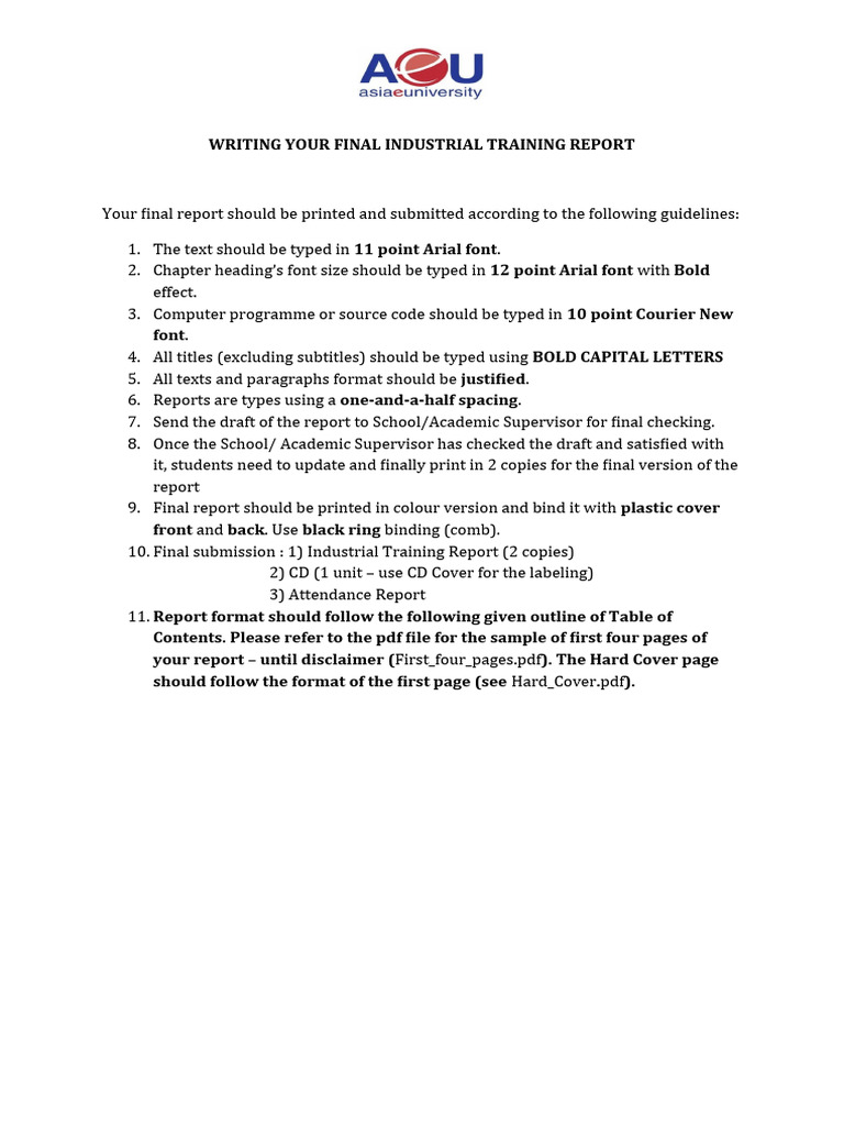 Guideline Industrial Training Final Report | PDF | Computer Programming | Software