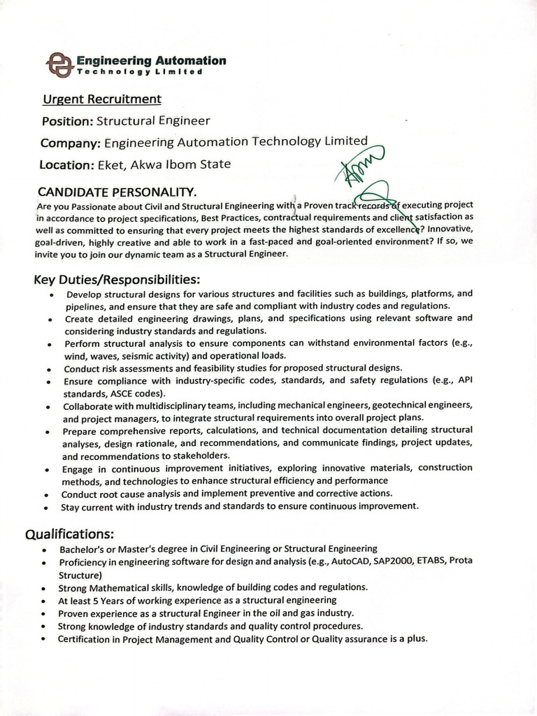 Structural Engineer 2 | PDF