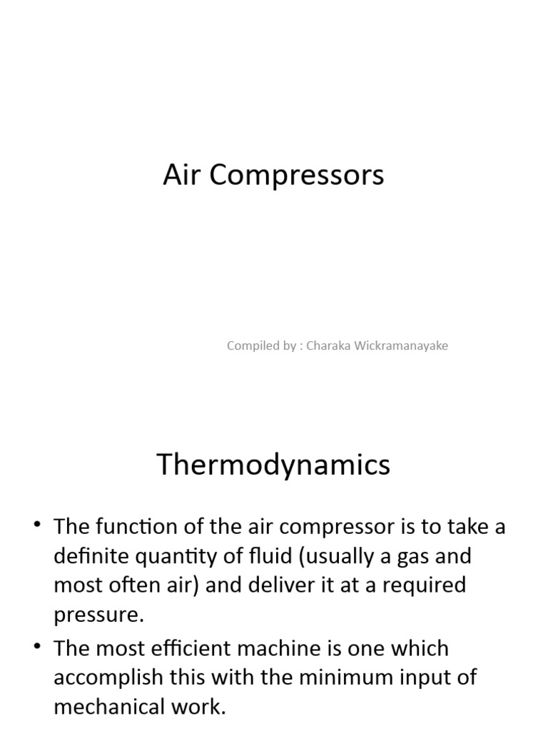Air Compressors | PDF | Physical Chemistry | Chemical Engineering