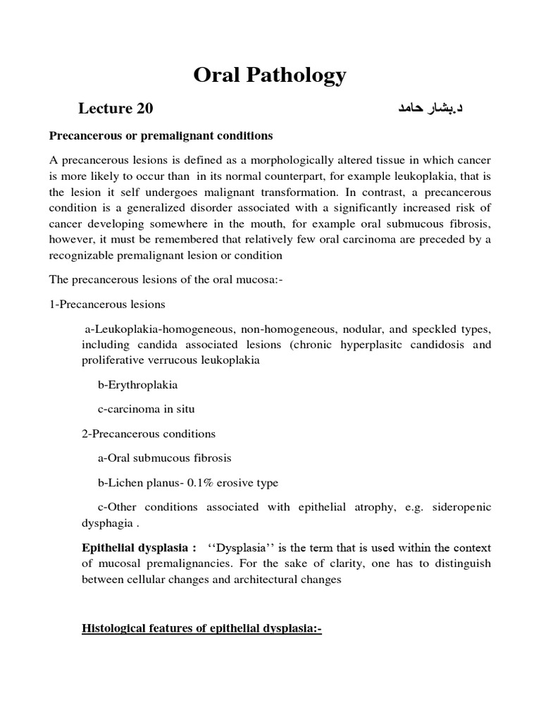 Lecture 21 Epithelial Patho Pdf Carcinoma Epithelium