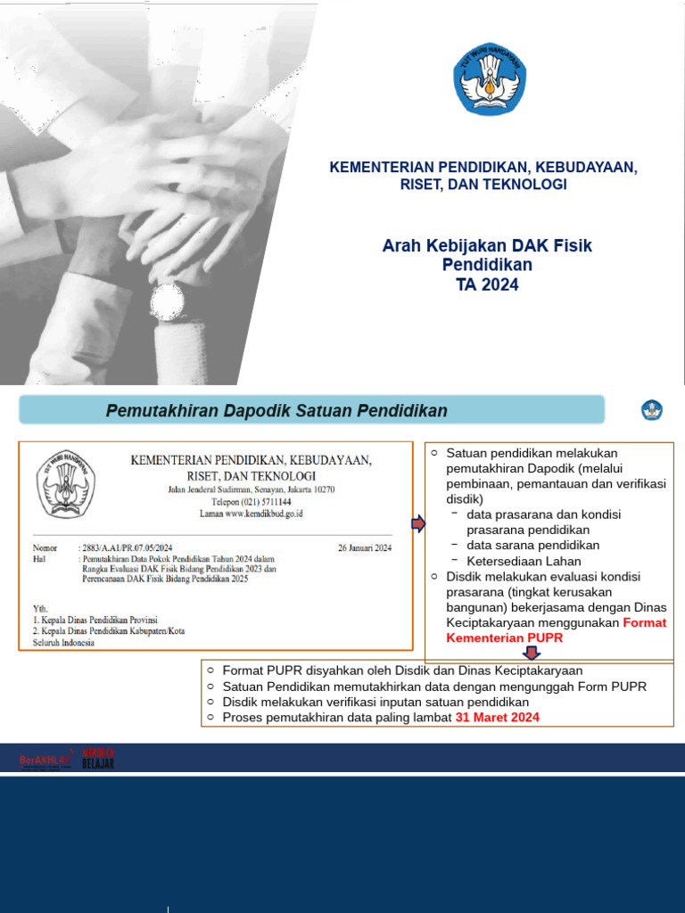 Sosialisasi Kebijakan DAK Fisik Pendidikan - 27 Feb 2024 | PDF