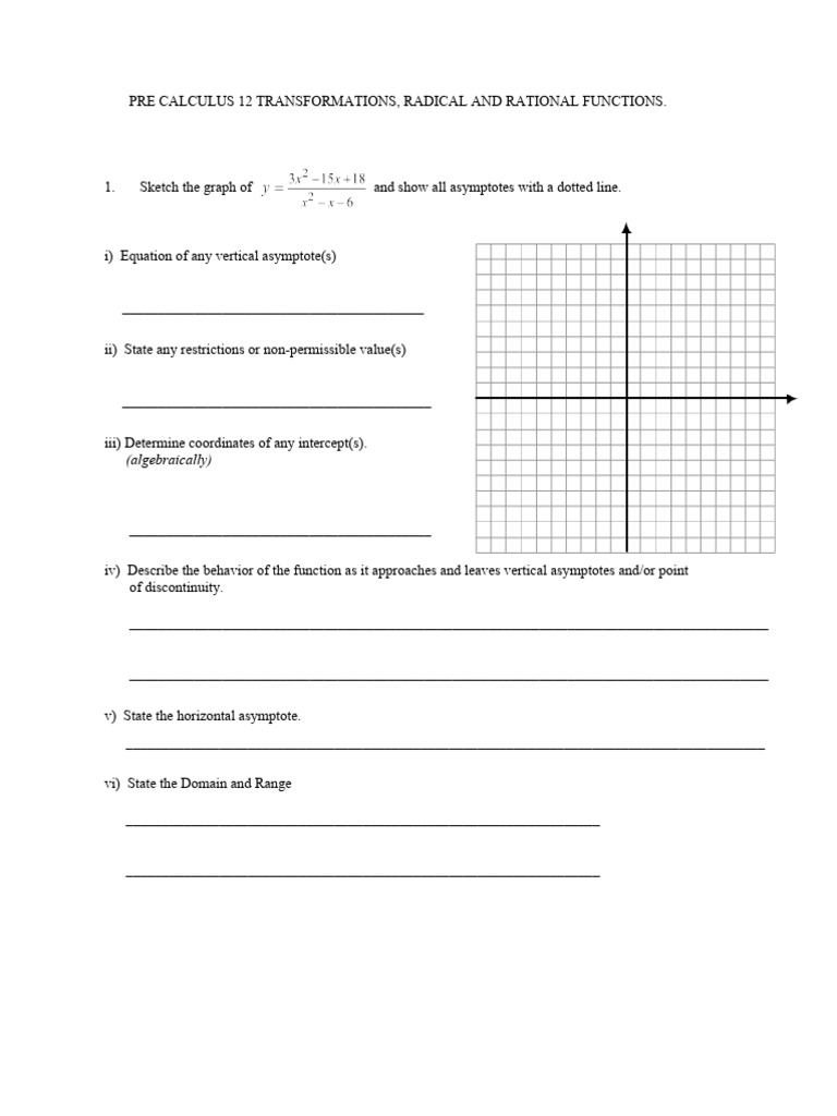 Pre Calc 12 Module 1 Test | Download Free PDF | Function (Mathematics ...