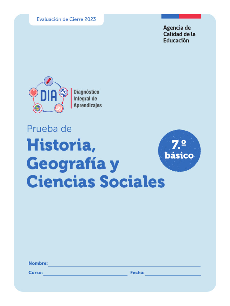 7mo Prueba Historia Cierre 2023 7 Basico | PDF