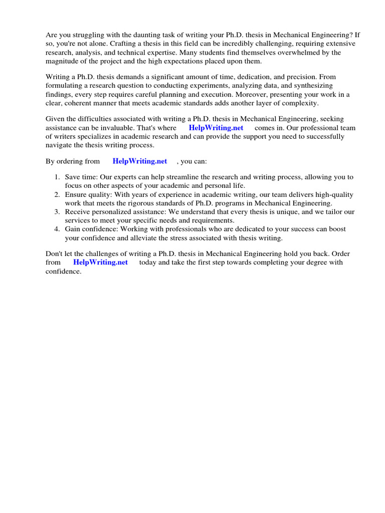 PHD Thesis Mechanical Engineering | PDF | Engineering | Mechanical Engineering