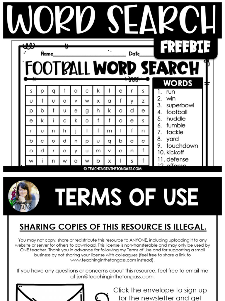Football Word Search | PDF