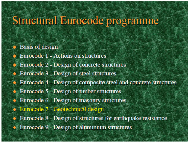 EUROCODE LIST REFERENCE NUMBER | PDF