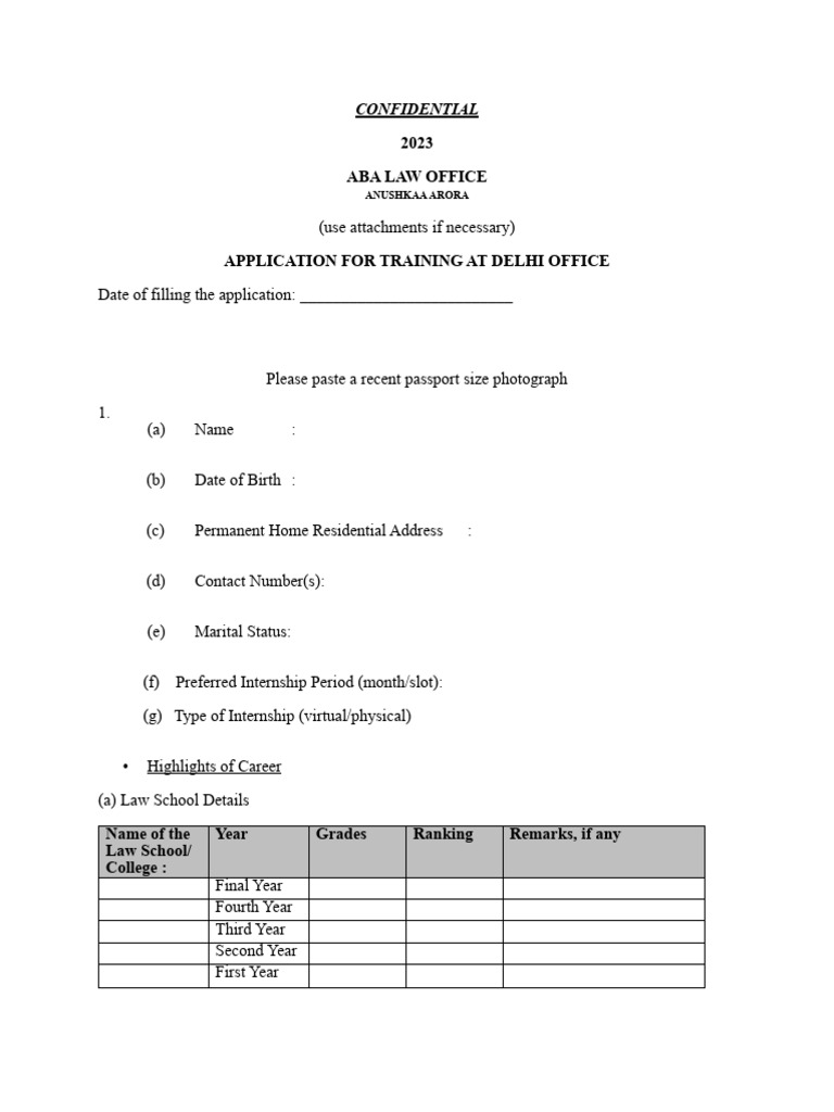 Internship Questionnaire 2023 - 24 | PDF | Extraversion And Introversion