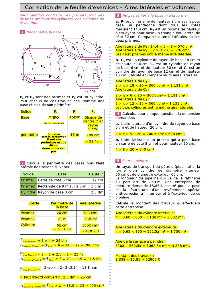 Feuille Dexercices 2 Correction 1 | PDF