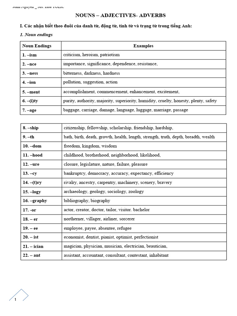 Nouns | PDF | Semantic Units | Linguistic Morphology