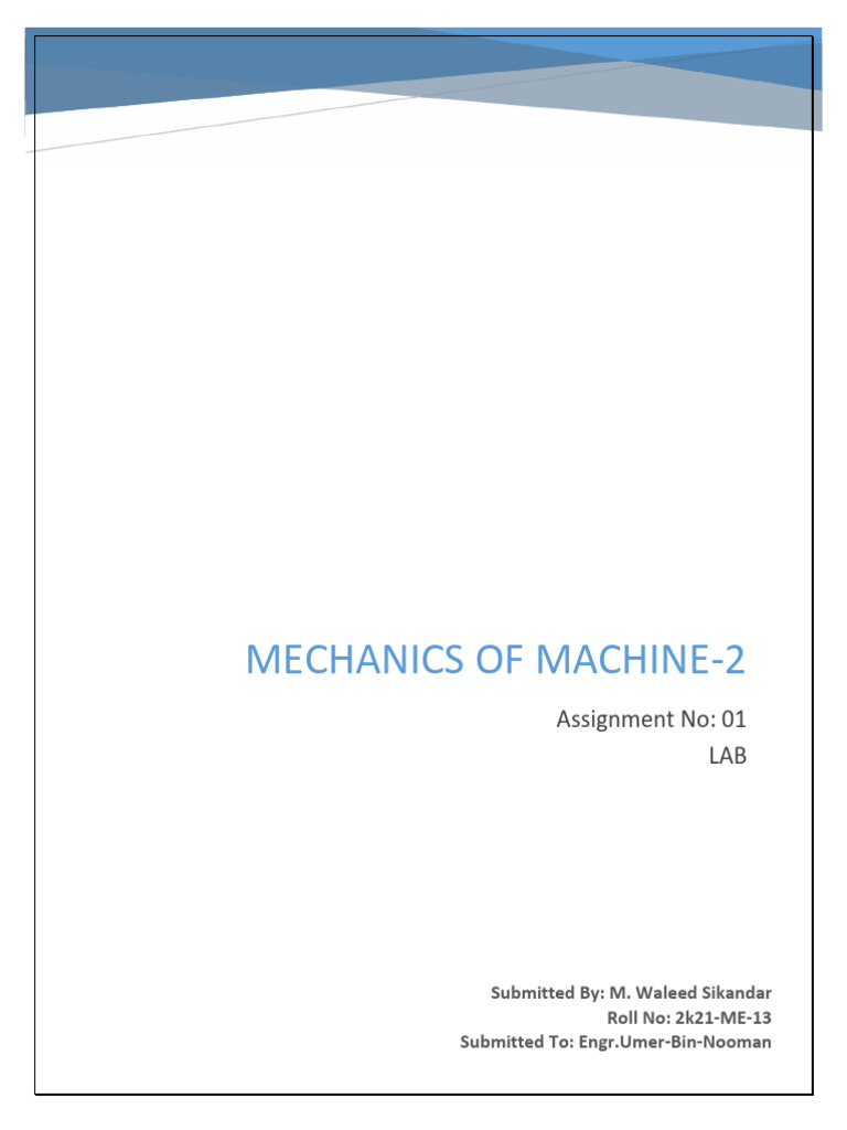 Mechanics of Machine | PDF | Machines | Gear