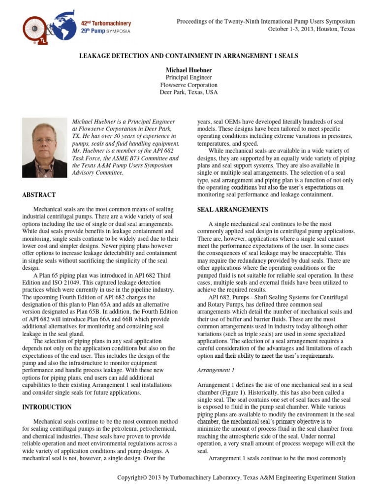 Leakage Containment Strategies For Mechanical Seals 1705449842 | PDF | Pump | Leak