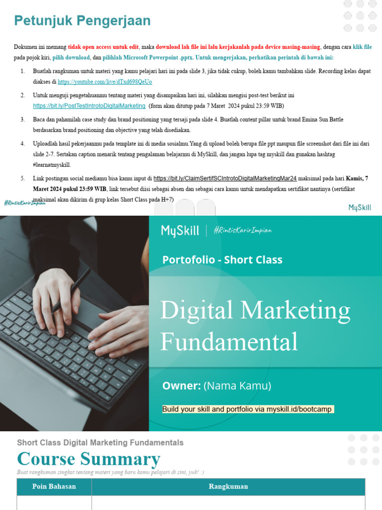 Mini Task SC Digmar - Digital Marketing Fundamental | PDF