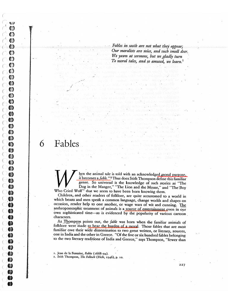 FABLES THEORY | PDF