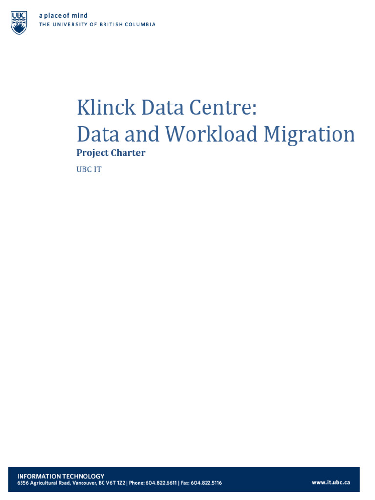 LSK Migration Project Charter | PDF