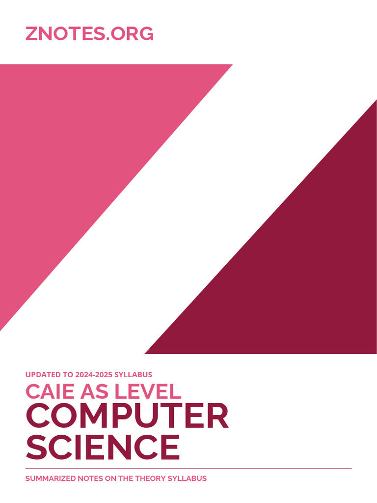 Caie as Level Computer Science 9618 Theory v2 | PDF Caie as Level Computer Science 9618 Theory v2 | PDF