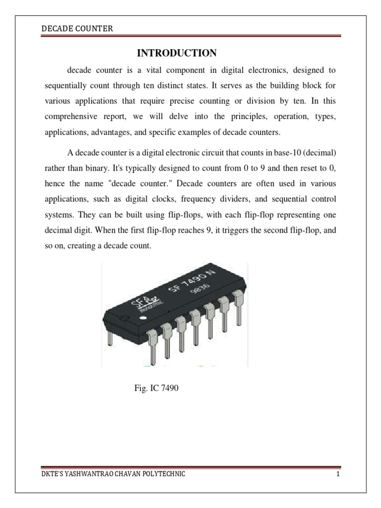 Understanding Decade Counters in Electronics | PDF | Technology ...