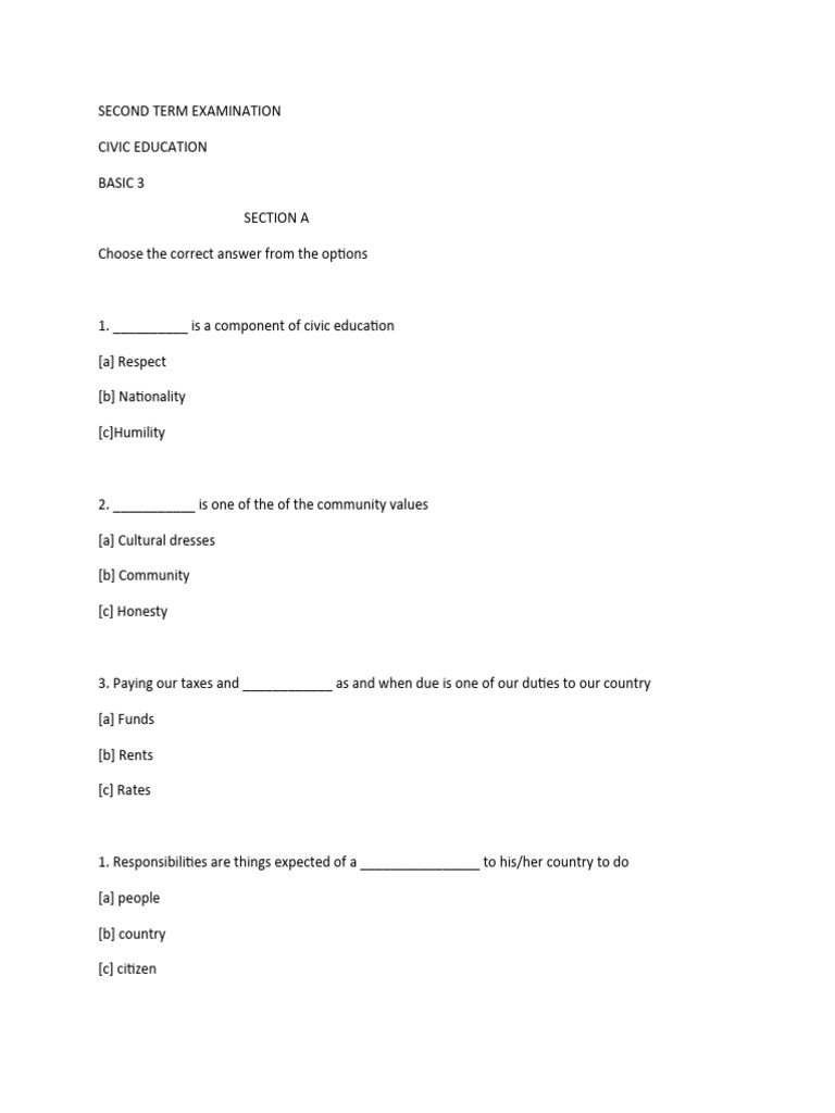 Basic 3 Civic Education | PDF | Taxes | Government