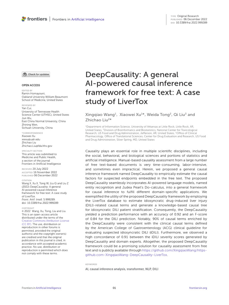 DeepCausality A General AI-powered Causal Inference | PDF | Clinical Trial | Medicine