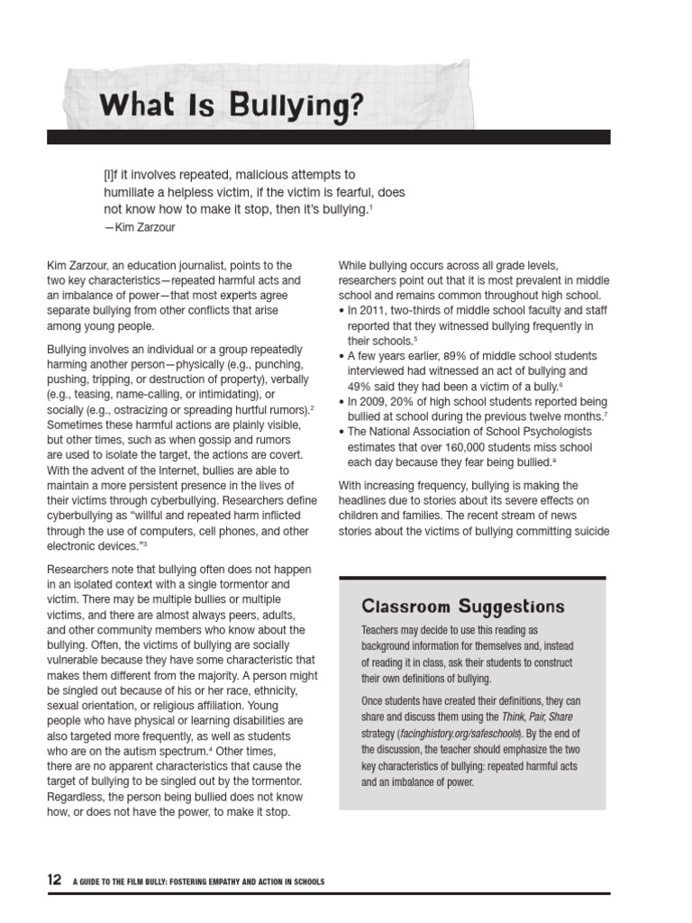 What Is Bullying | PDF | Bullying | Cyberbullying